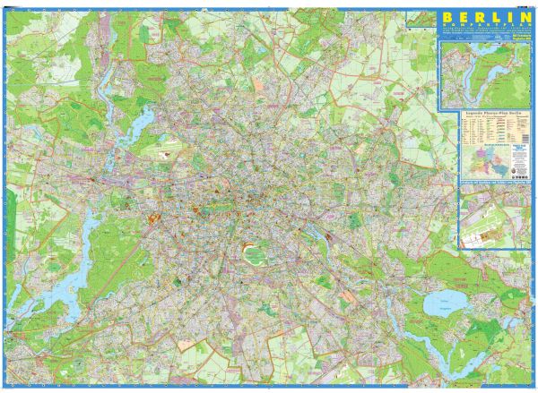 Bestellen Sie den kompakten Stadtplan von Berlin (161 x 115 cm)